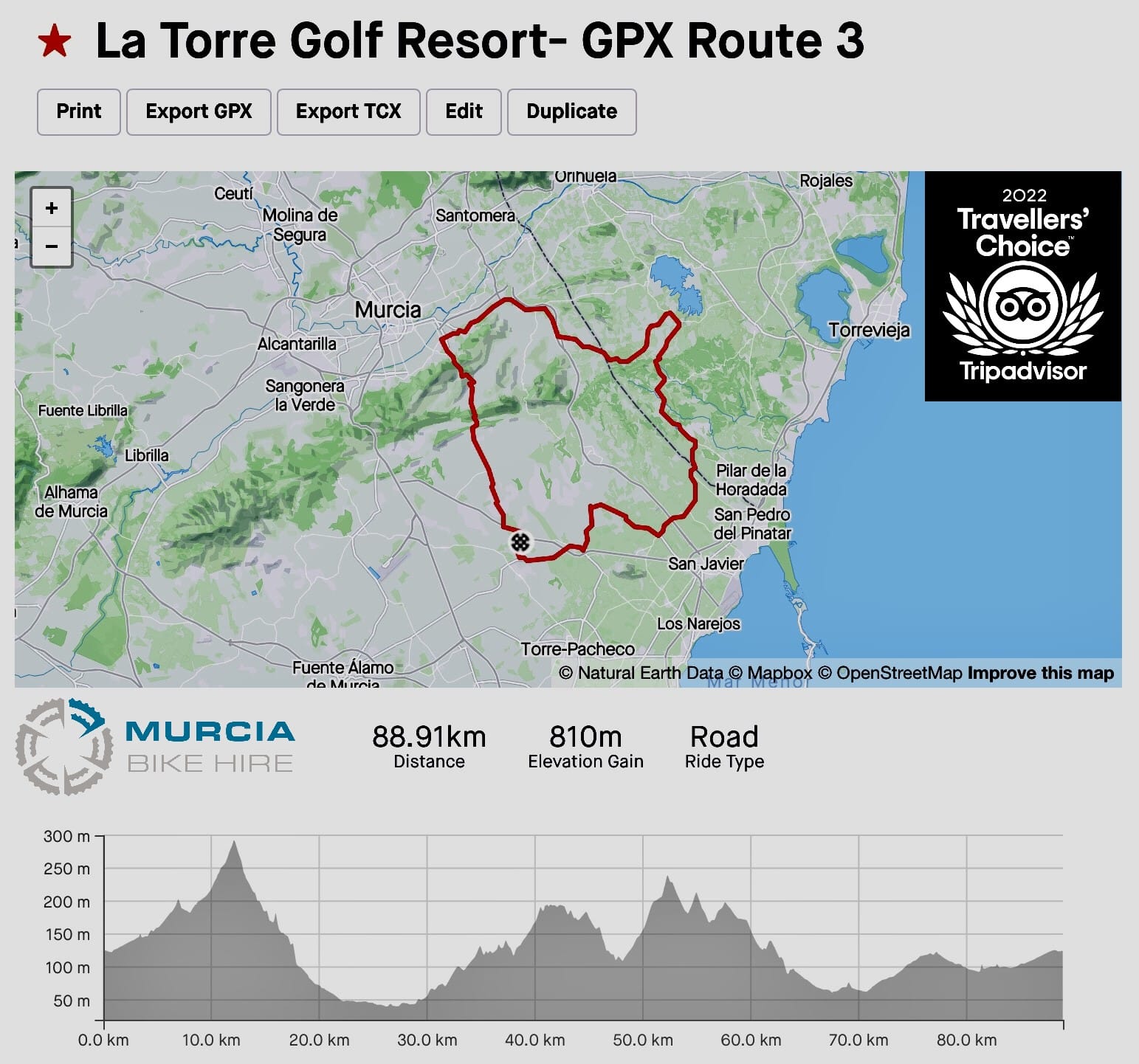 La Torre Golf Resort GPX Route Download No.3